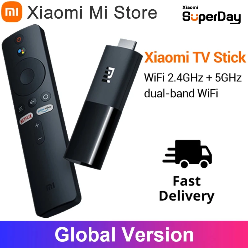 Global Version Xiaomi Mi Tv Stick Android Tv 9.0 Hdr 1080p Portable ...