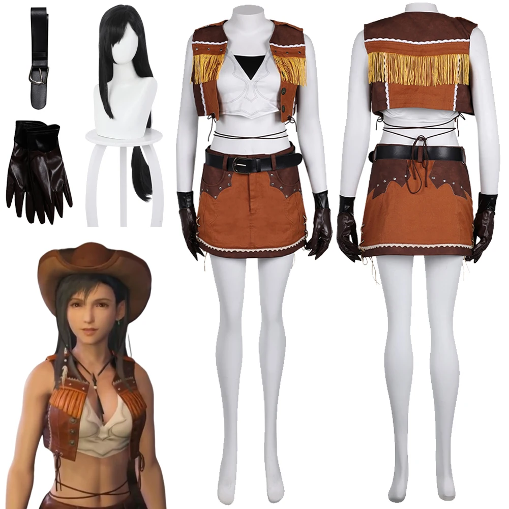 Cowboy-Tifa-Lockhart-Cosplay-Fantasy-Game-Final-Fantasy-VII-Costume ...