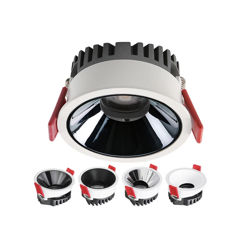 Downlight-Embutido-LED-Cob-Regul-vel-CRI-Alto-Anti-Refletor-Profundo-Ultrafino-9W-12W-15W ...