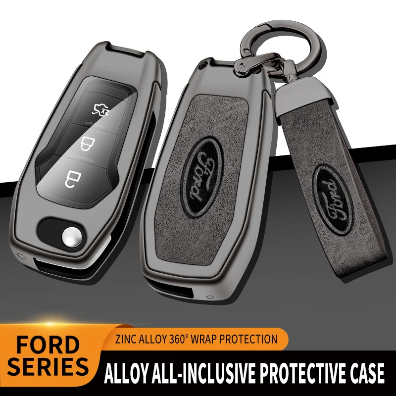 Remoto-Car-Key-Case-Capa-Fit-para-Ford-Figo-2017-Mondeo-5-Ecosport ...