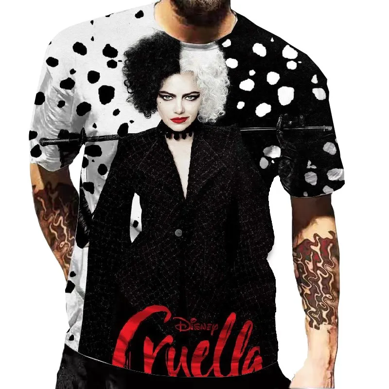 Camisetas de Disney Cruella de Vil para hombre y mujer, ropa de calle ...