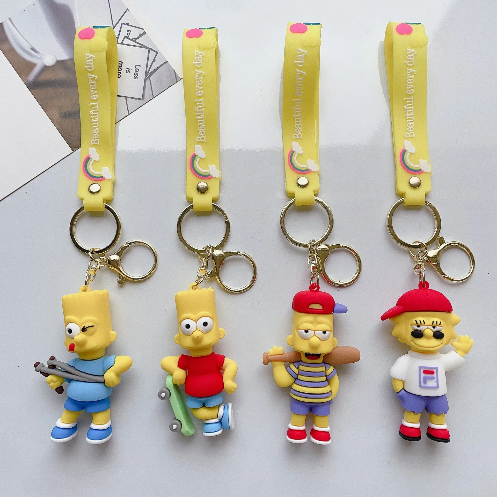 Disney-Cartoon-The-Simpsons-Figure-Keychain-for-Women-Men-Kids-Fans ...