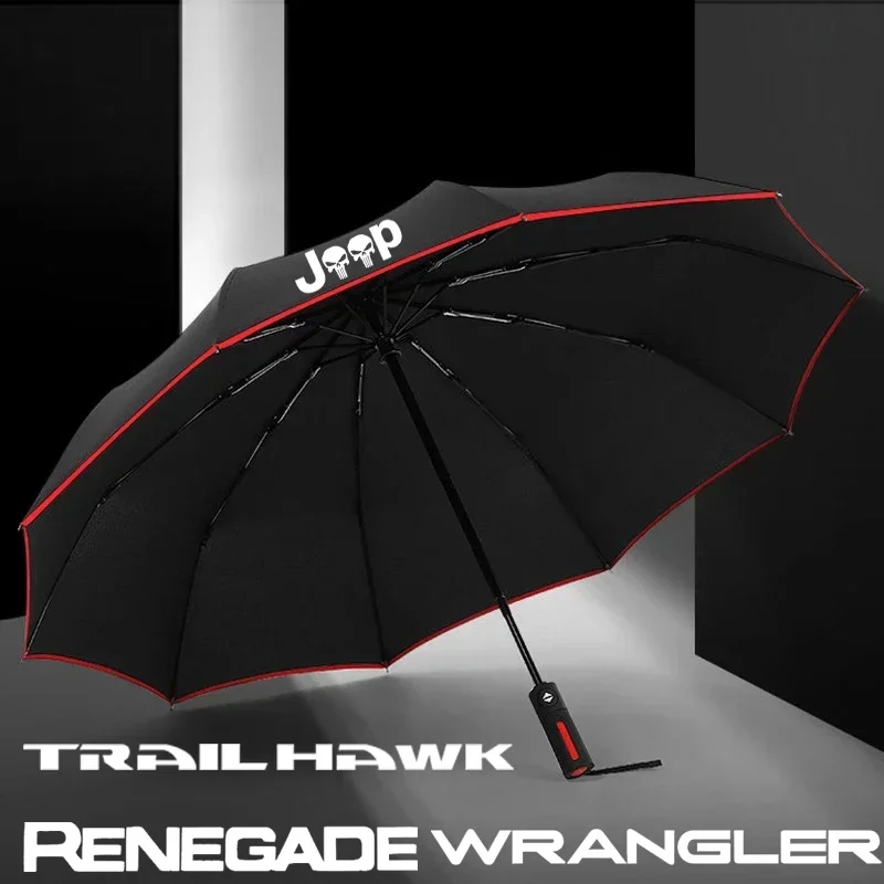 Car-Automatic-Folding-Windproof-Sunshade-Umbrella-For-Jeep-Wrangler-JL ...