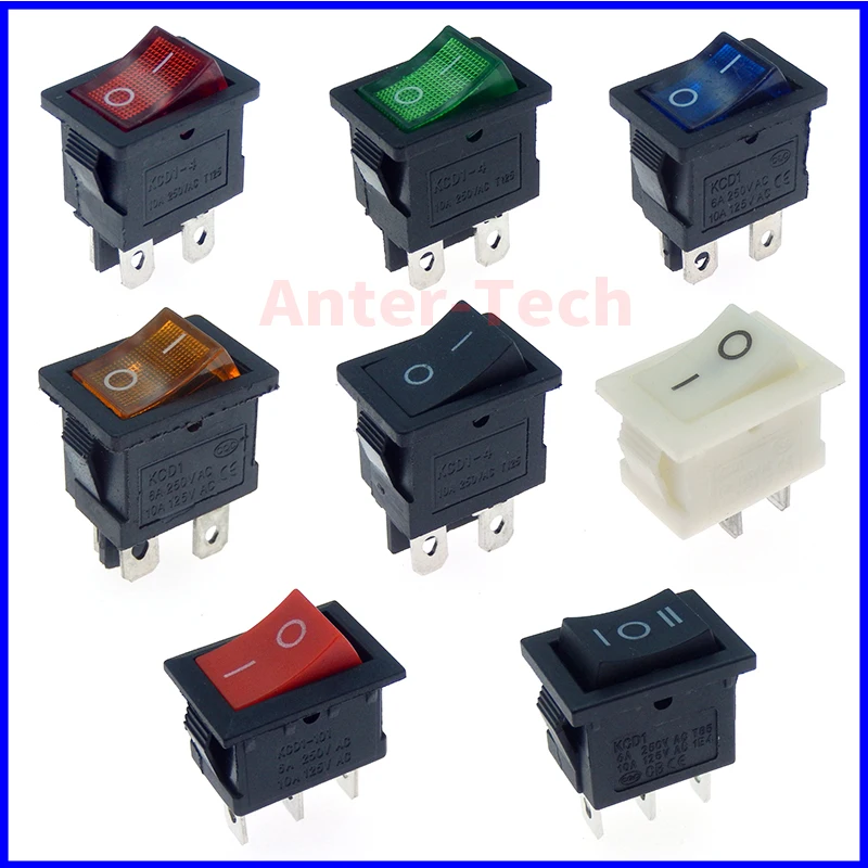 5PCS-KCD1-2pin-3pin-4pin-21-15mm-ON-OFF-boat-car-rocker-switch-6A-250V ...