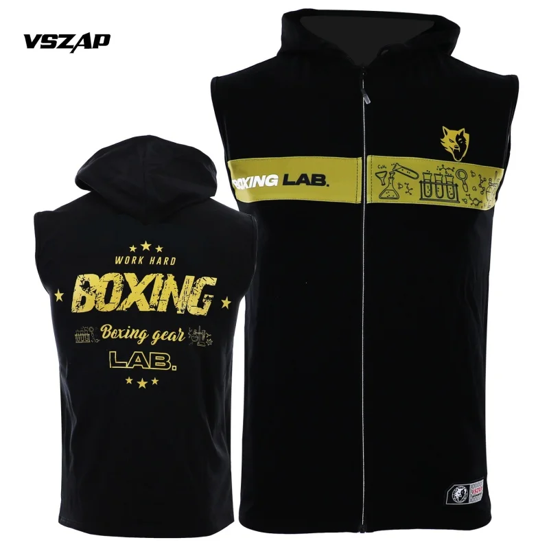 Vszap-Contrasting-Colors-Boxing-Suit-Summer-Workout-Clothes-Hoodie-MMA ...