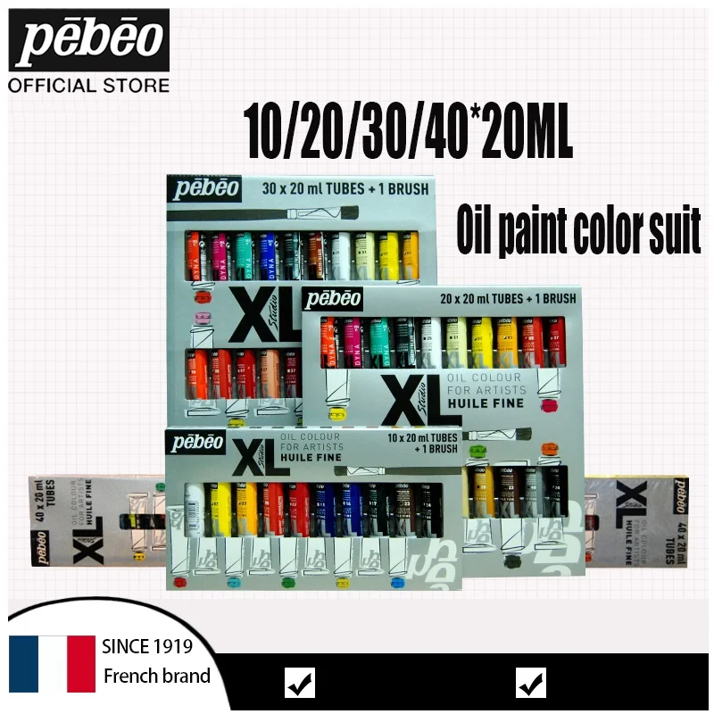 Pebeo-XL-40-30-20-10-Colors-20ML-tube-Oil-Paint-Set-for-Artist ...