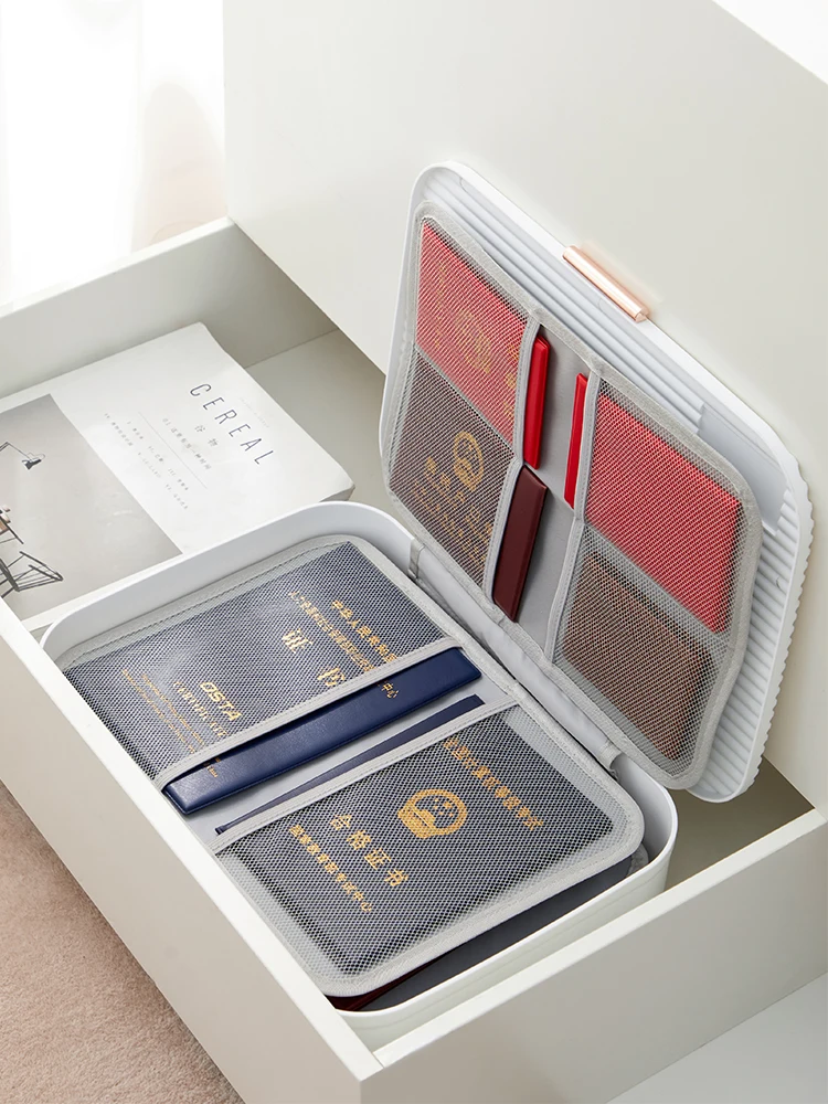 Plastic A4 Paper Certificate Storage Box Document Storage Organizer ...