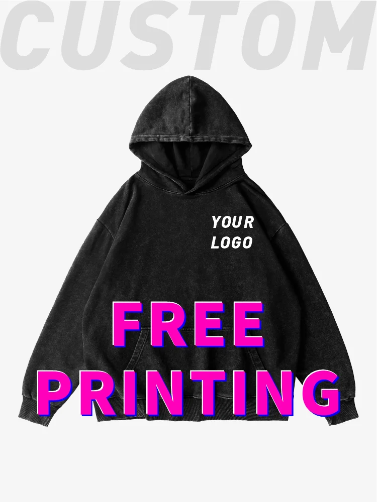 Customized Hoodie free printing logo images old design clothes 100% ...