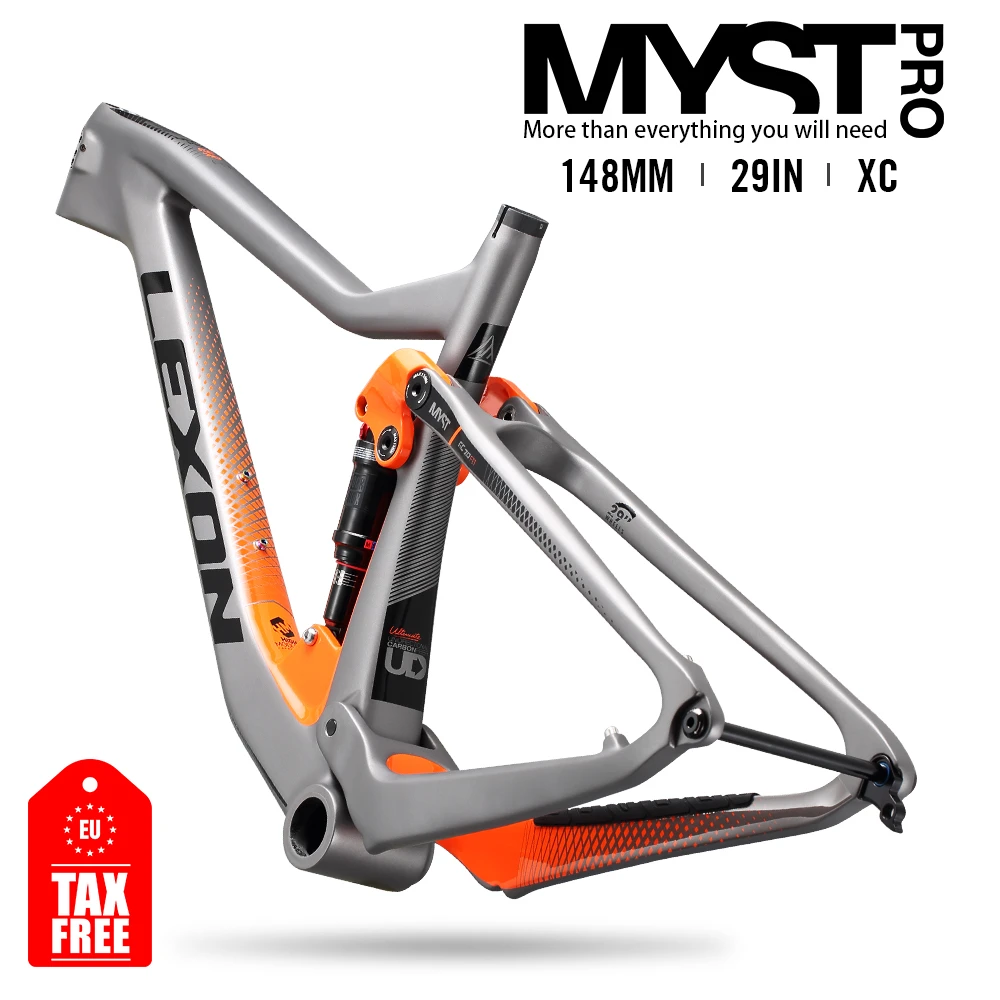 LEXON Mountain Bicycle Frame Carbon Framework MBT 29 XC TRIAL Cross ...