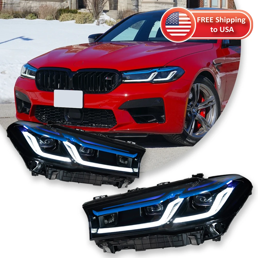 Car Lights FOR BMW 5 Series G30 G38 Headlight 2017-2020 LED Projetor ...
