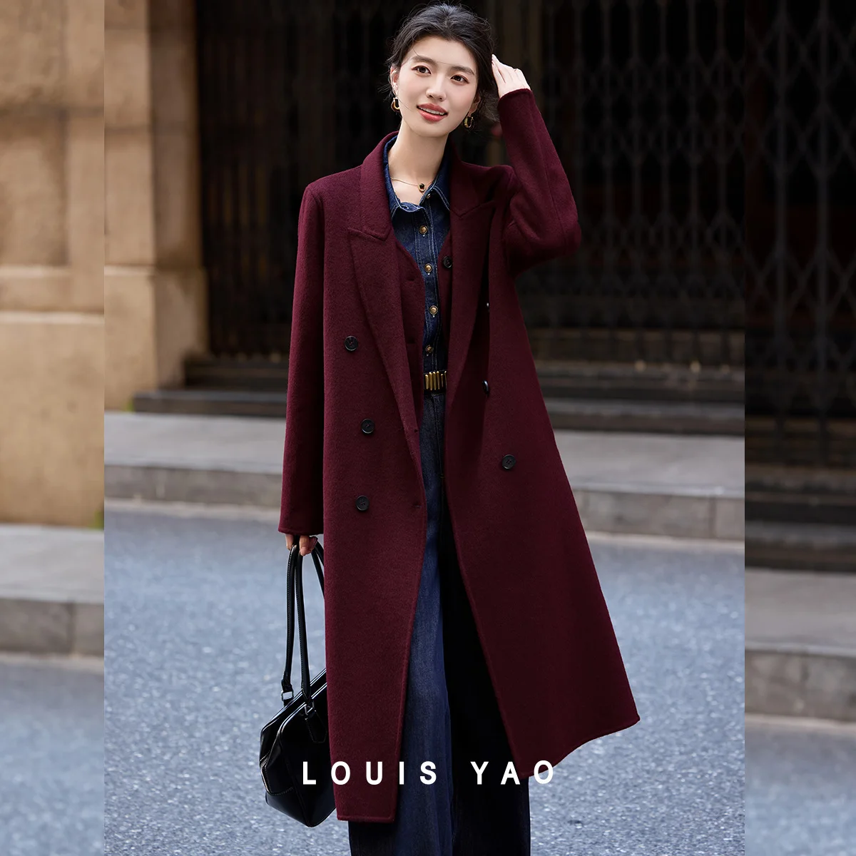 LOUIS YAO Business Commuter Style Wool Blend Women's Coat 2025 Autumn ...