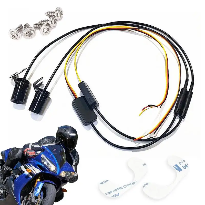 2pcs-Motorcycle-Projector-Light-Car-Angel-Wing-Rearview-Mirror-Lights ...