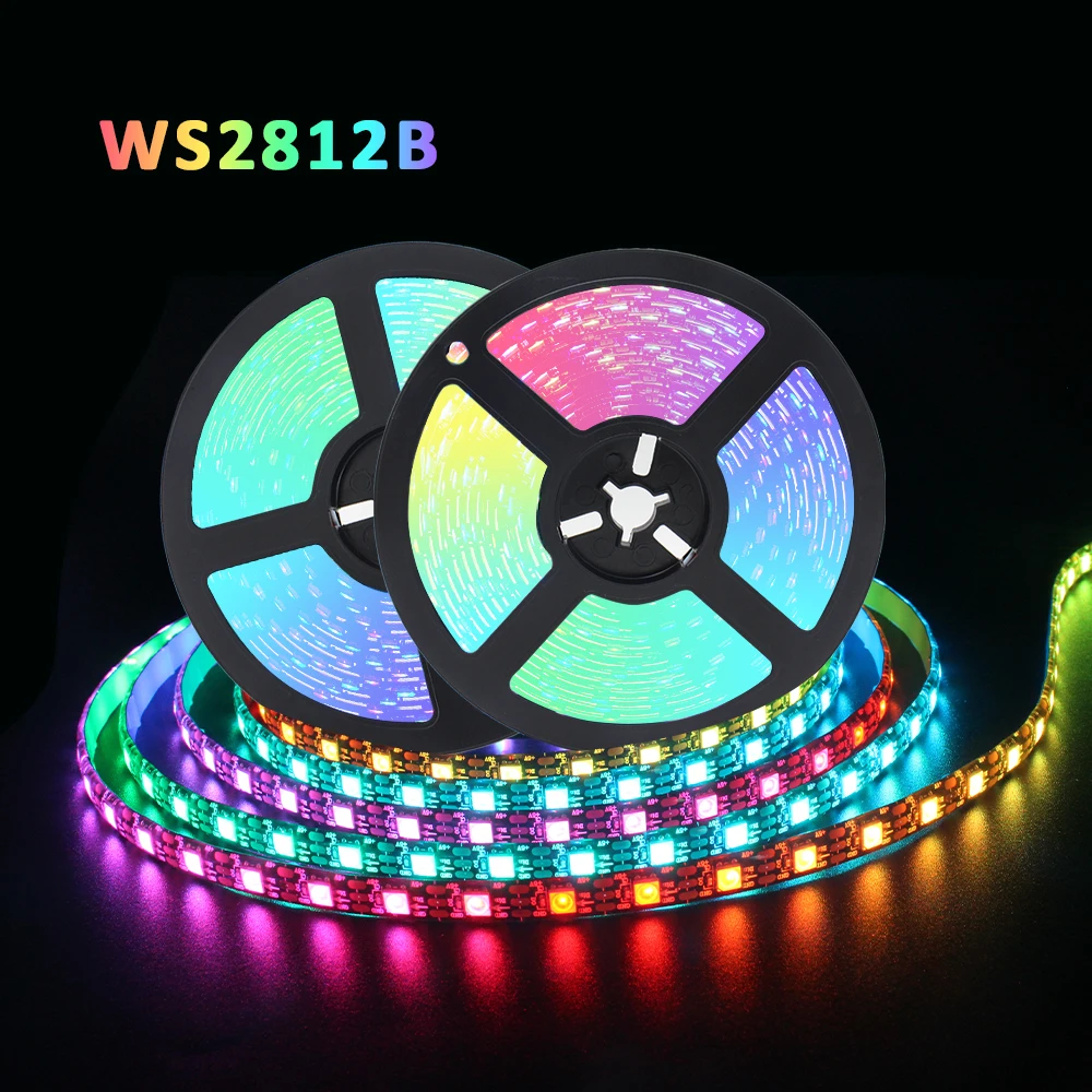 5050 RGB LED Strip Addressable DC 5V 3pin WS2812B IC 60 LEDs M 30LEDs M 5050 RGB LED Strip Addressable DC 5V 3pin WS2812B IC 60 LEDs M 30LEDs M