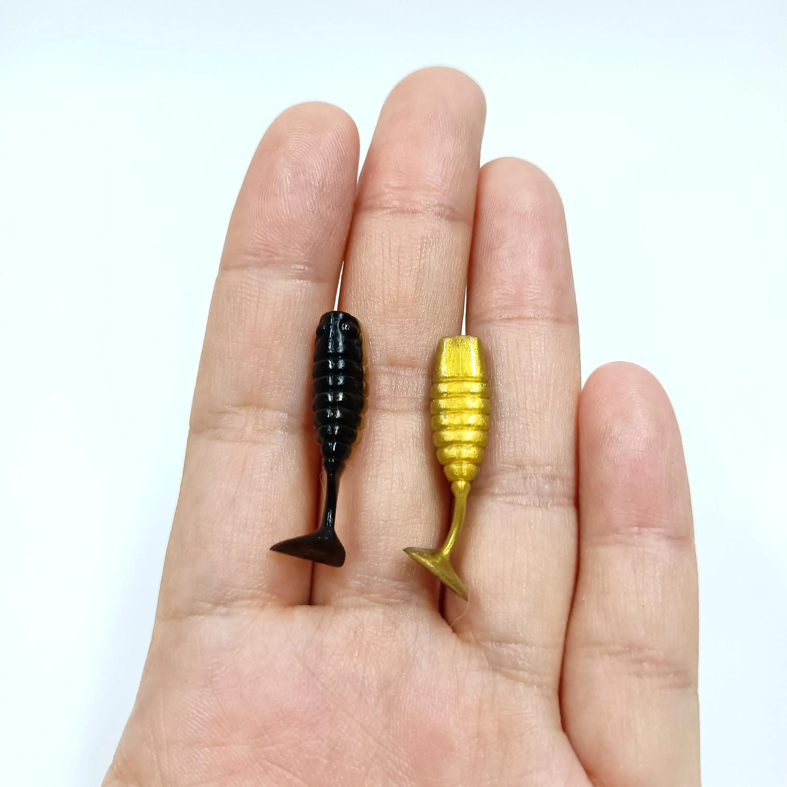 DUODUOYU 30PCS Mini Soft Fishing Lures 30mm/0.6g Small T-tail Worm Lure ...