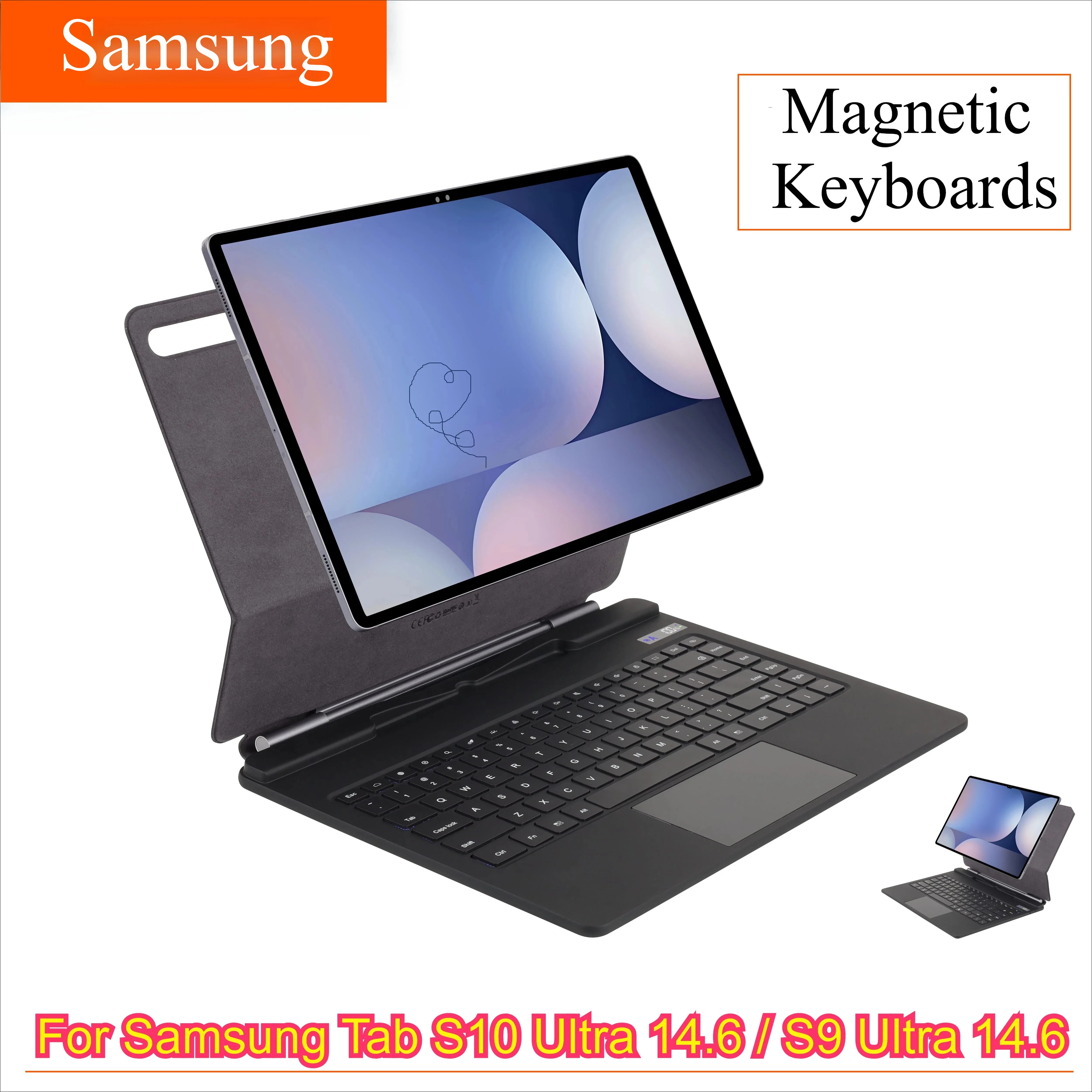 NEW Magic Keyboard Tablet Case for Samsung Galaxy Tab S10 Ultra 14.6 ...