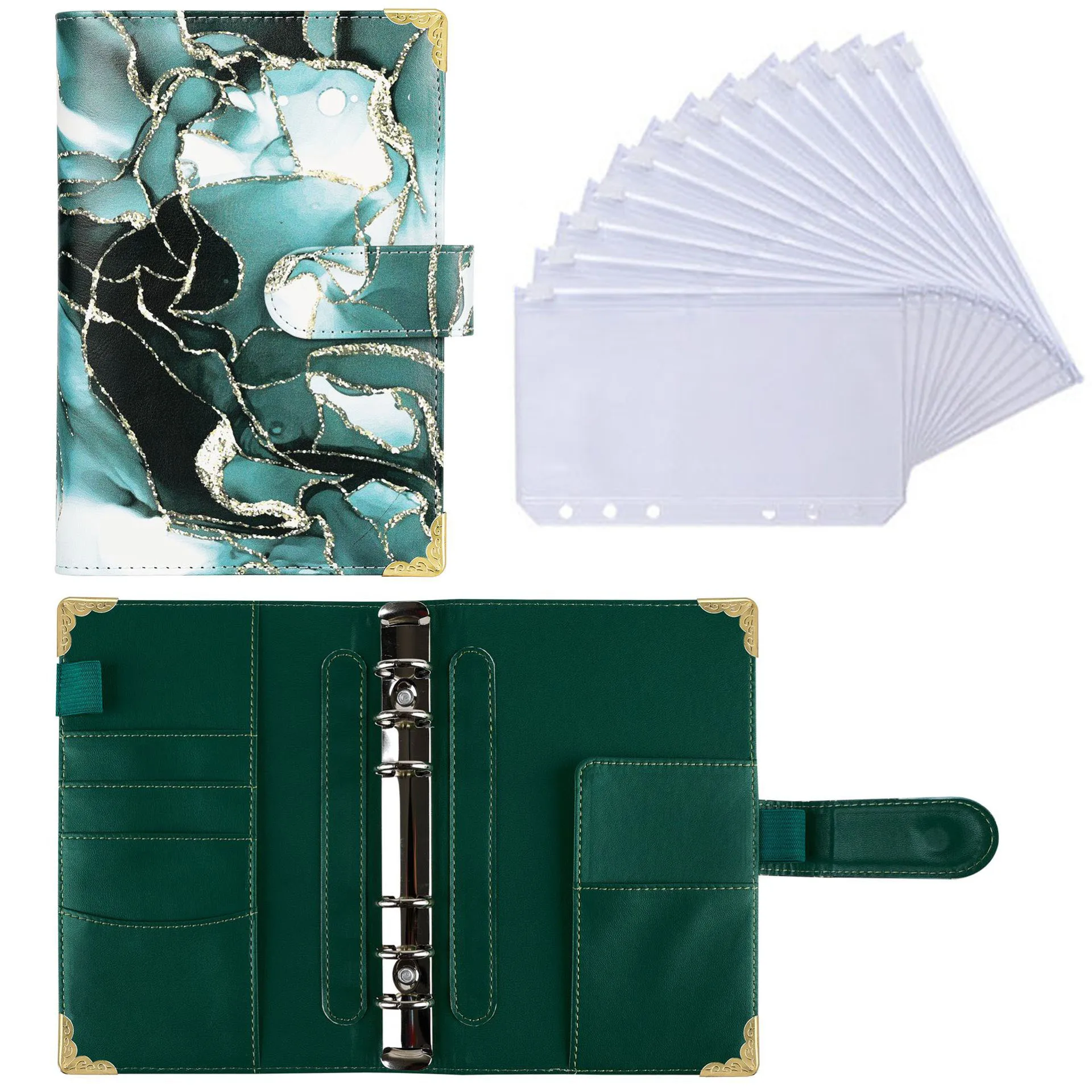 2023-A6-Budget-Binder-Planner-with-12-Pieces-Cash-Envelopes-Colorful-PU ...