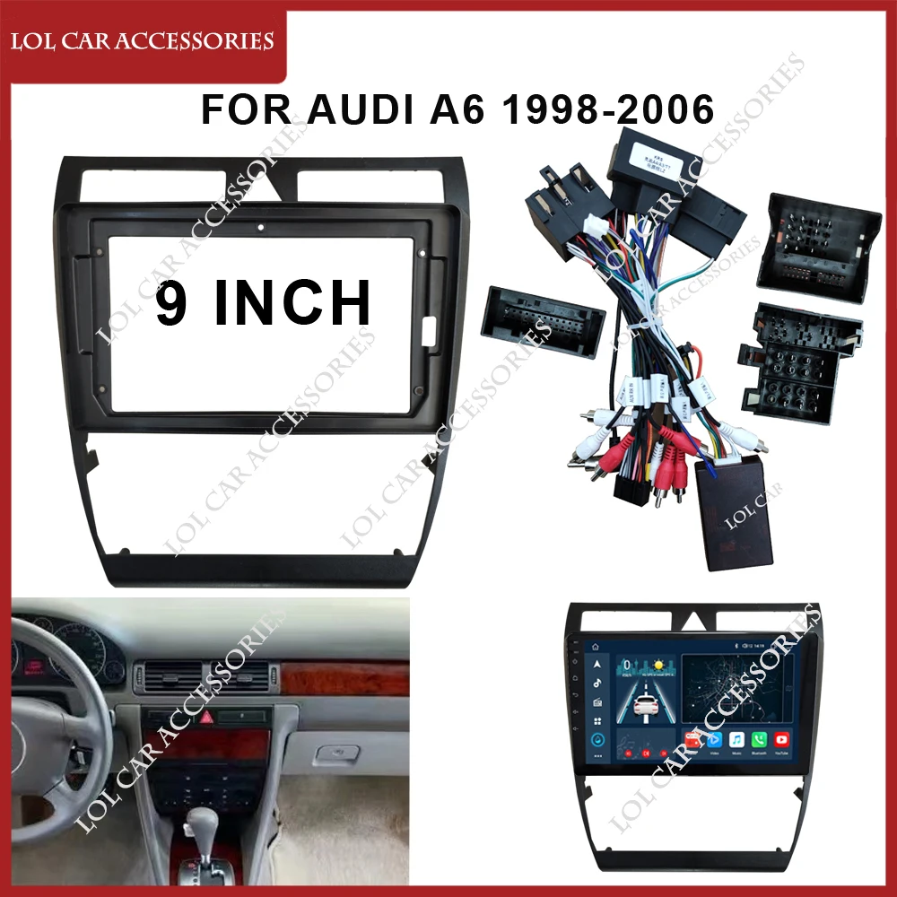 9 Inch For AUDI A6 1998-2006 Car Radio MP5 GPS Android Stereo Player 2 ...