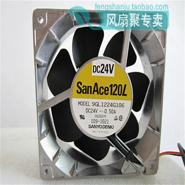 Original 12cm12038 24v 0.50a 9gl1224g106/107 three-wire aluminum frame ...