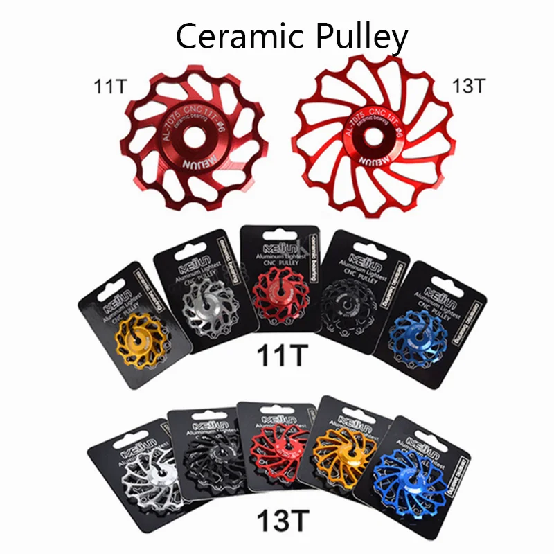 MTB Road Bike Ceramic Pulley 7005 Aluminum Alloy Rear Derailleur 11T ...
