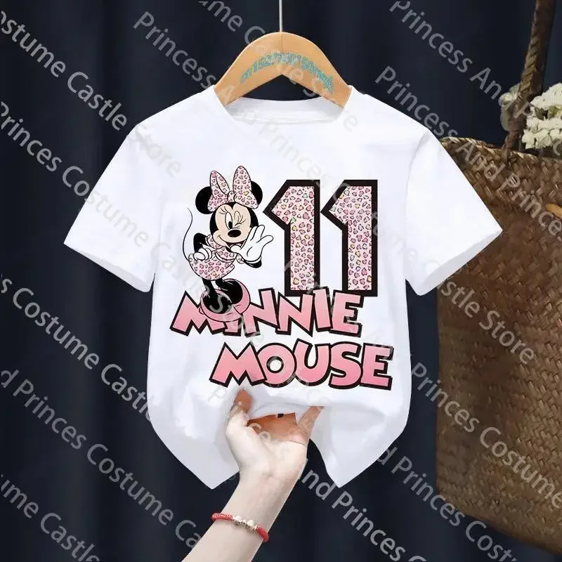 Camisetas de algodón de Disney con números 1 a 12 de Kawaii, ropa de ...