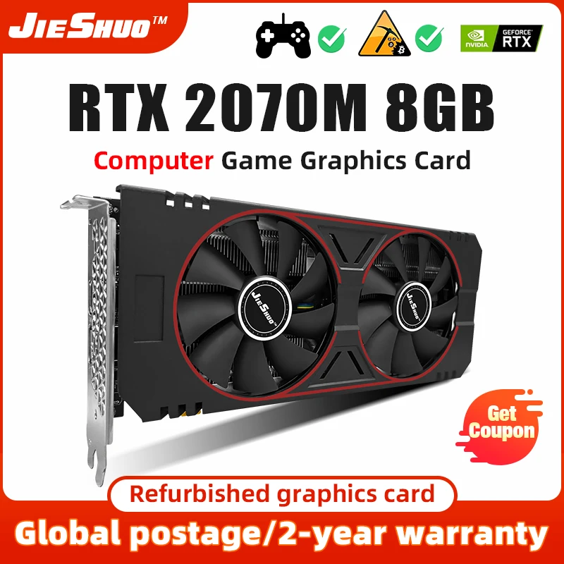 JIESHUO RTX2070 8G laptop chip gddr6 gpu Computer gaming graphics card ...