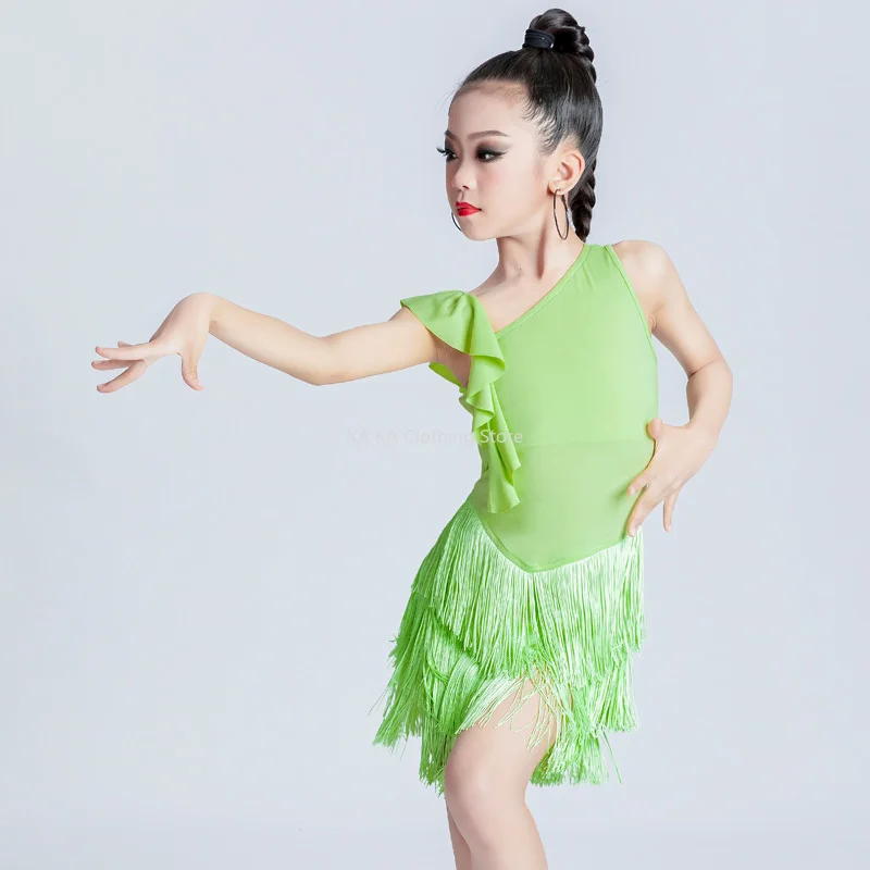 Vestido-de-baile-latino-para-ni-a-ropa-de-baile-para-Rumba-Salsa-Tango ...