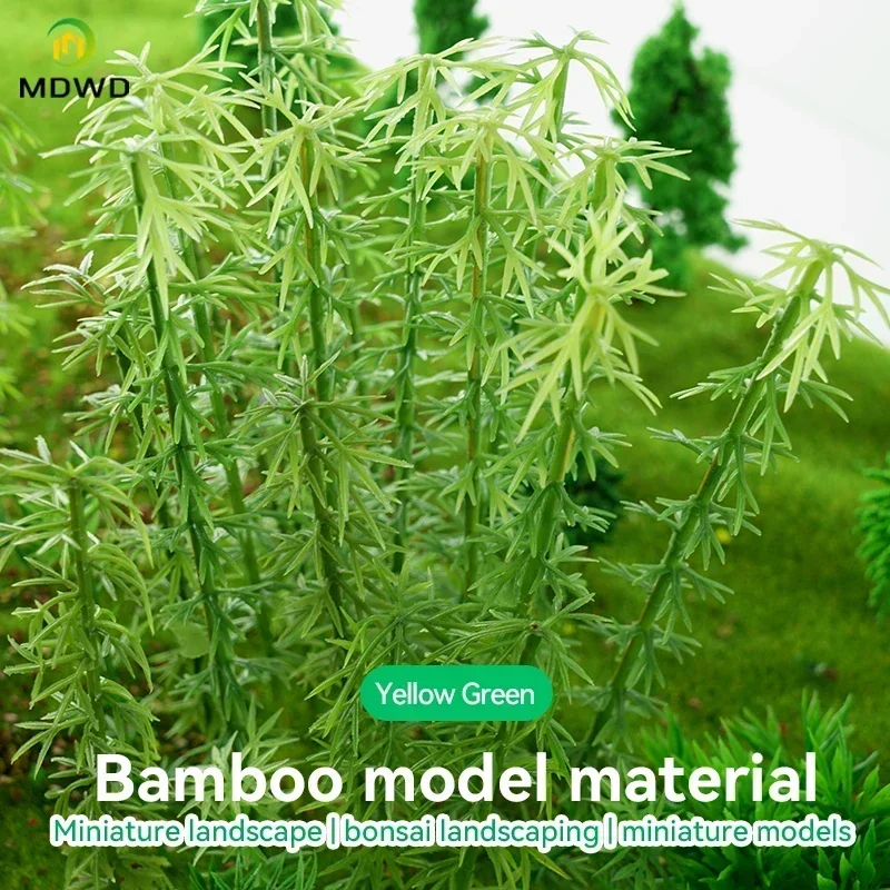 5Pcs 6cm 8cm 12cm 15cm Plastic Miniature Model Landscape Bamboo Tree ...
