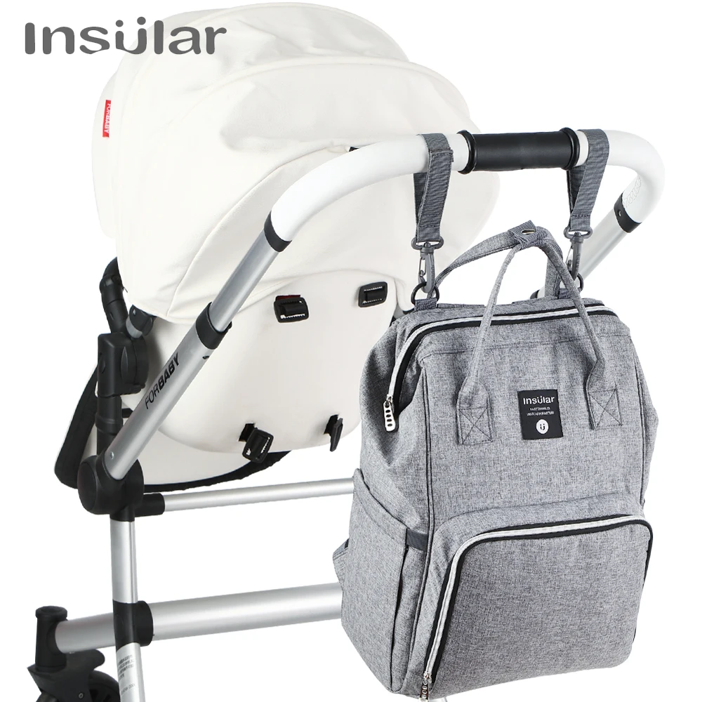 Insular Brand Nappy Backpack Bag Mummy Large Capacity Stroller Bag Mom Baby Multi function ...