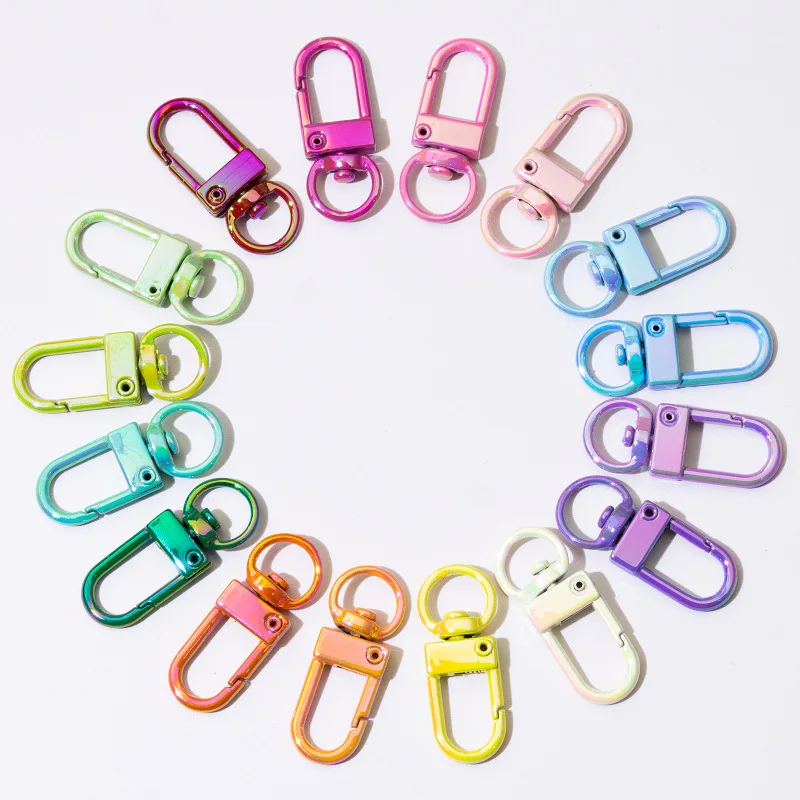 10pcs Color Spring Buckle Colorful Open Ring Electroplated Door Buckle ...