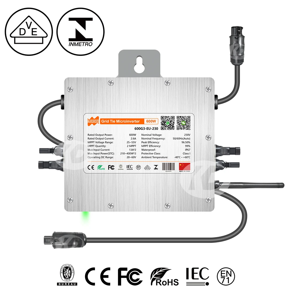 Microinversor Solar Deye 600W, WIFI integrado, INMETRO, VDE, aprobación ...