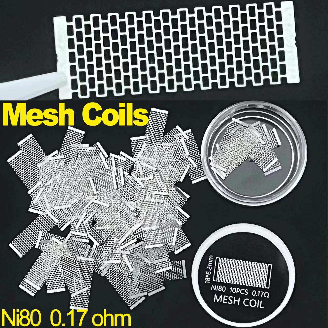 50/30/20/10PCS Zeus X Mesh Coil Ni80 0.17ohm Meshwork Coils for Wotofo ...