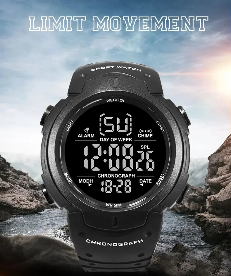 WECOOL-Rel-gio-de-Pulso-Digital-Multifun-es-Brand-Sport-Watch-Rel-gio ...