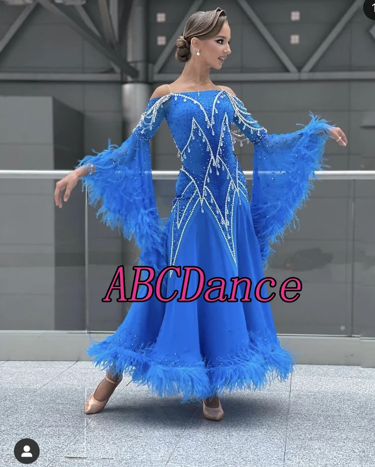 Modern Waltz Tango Ballroom Dance Dress, Costume Smooth Ballroom Dress ...