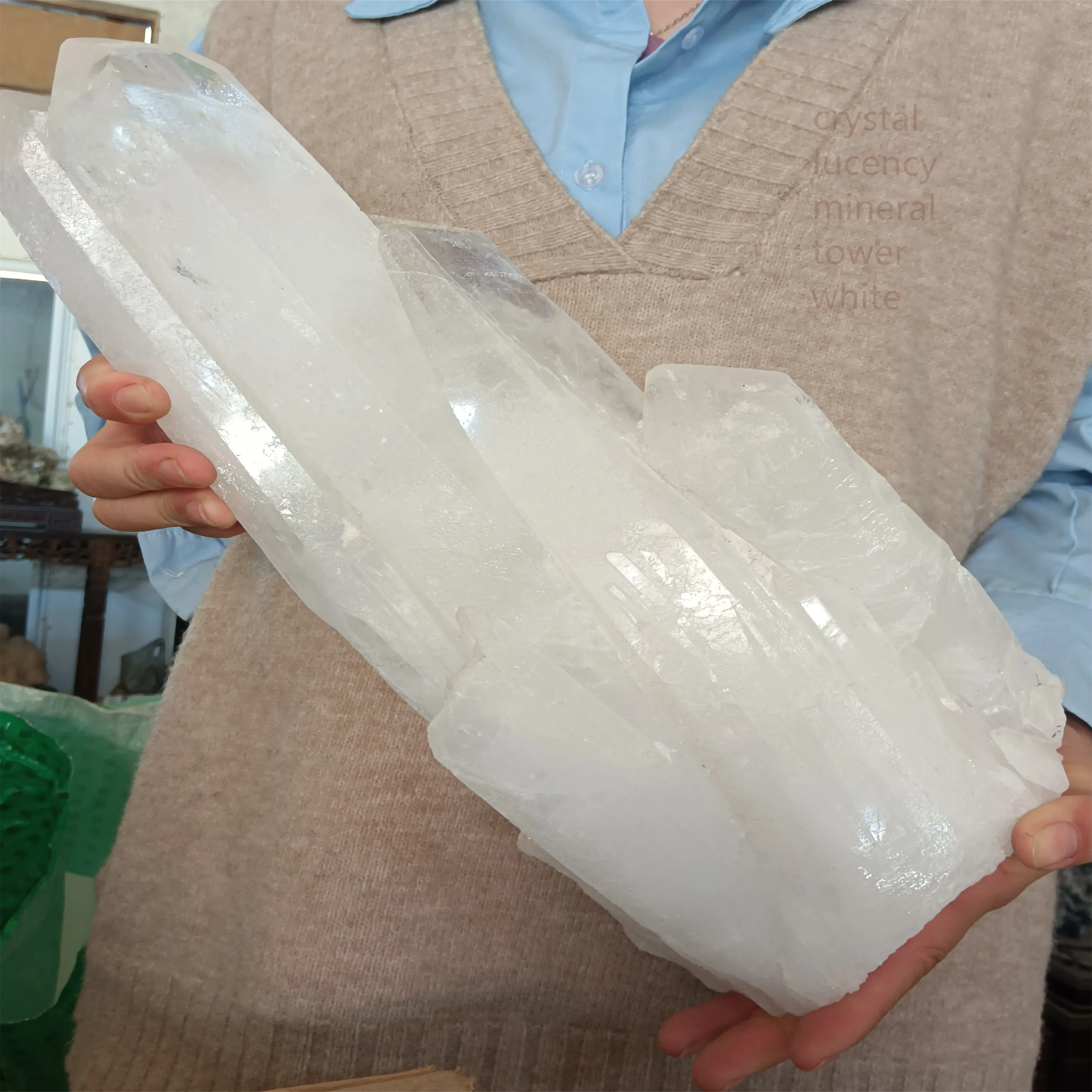 AAA-Natural-White-Crystal-Ore-Tower-Column-Quartz-Specimen-Reiki ...