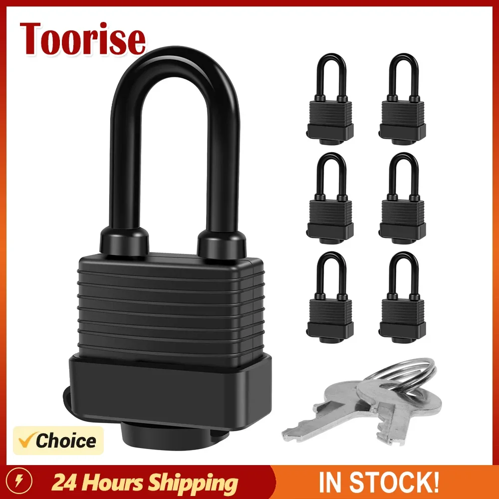New-6Pcs-Waterproof-Padlocks-with-12-Steel-Keys-1-9-16inch-Wide-Anti ...