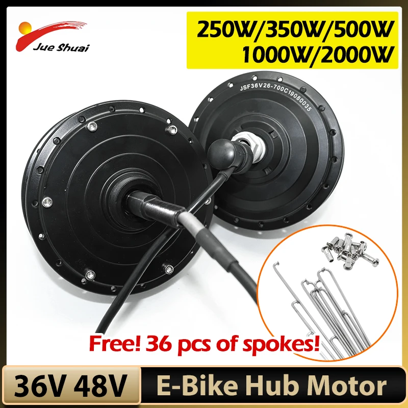 Electric-Motor-for-Bicycle-Front-Rear-36V-48V-250W-2000W-Brushless ...