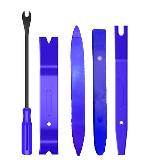 Metal Auto Pry Tool Set For Door Panel And Radio Removal 3-Piece Metal ...