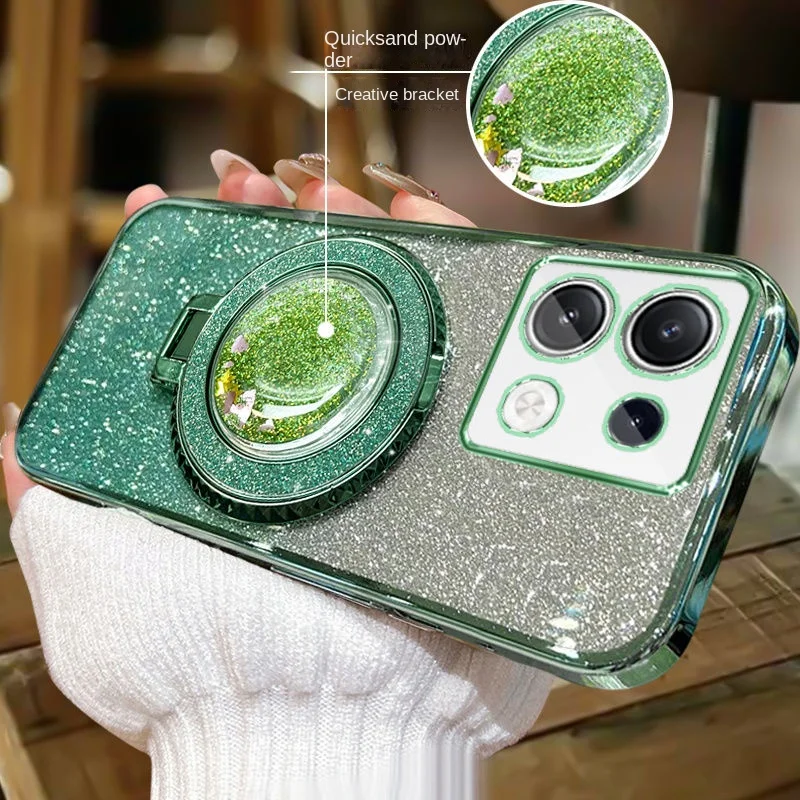 For-Infinix-Note-40-Pro-Case-Soft-Bling-Glitter-Quicksand-Magnetic ...