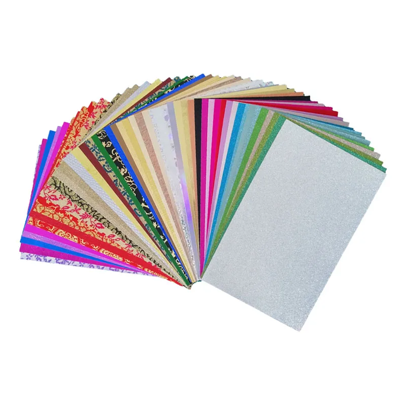 Assorted-Color-Textured-Paper-Pack-50-Sheets-Glitter-Bling-Embossed-for ...