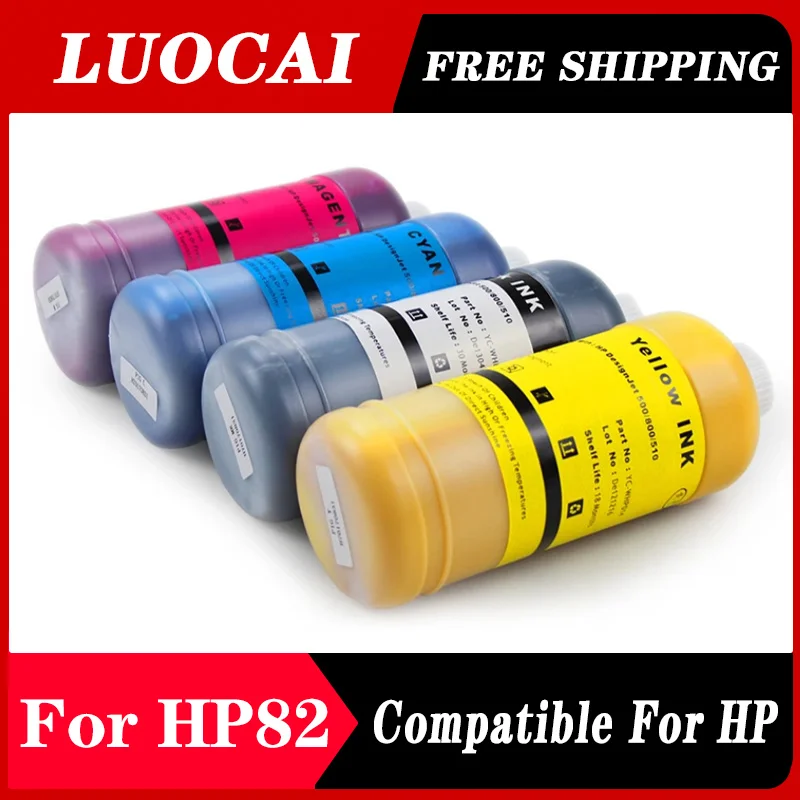 1000ml-bottle-4-Colors-For-HP82-Pigment-Ink-For-HP500-HP800-for-HP-82 ...
