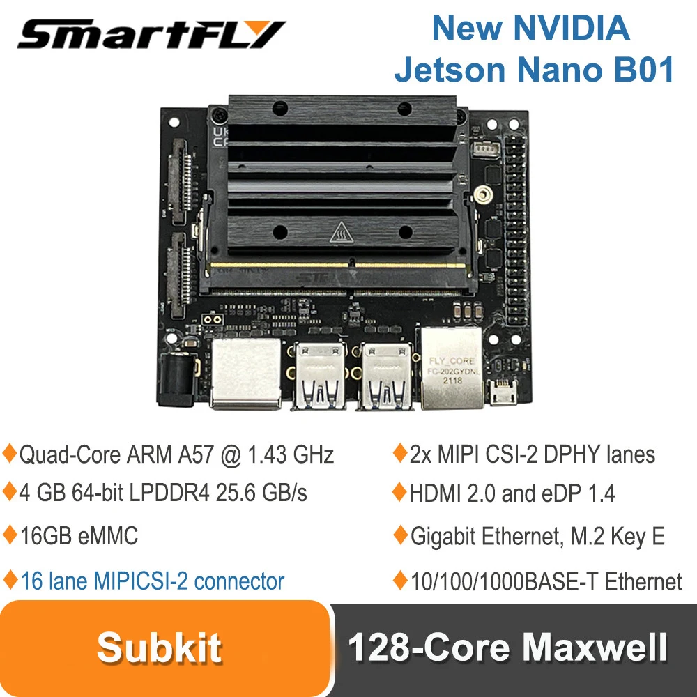 Subkit Nano Kit New Nvidia Jetson Nano B01 Develop Kit Version Linux Demo Board Deep Learning Ai ...