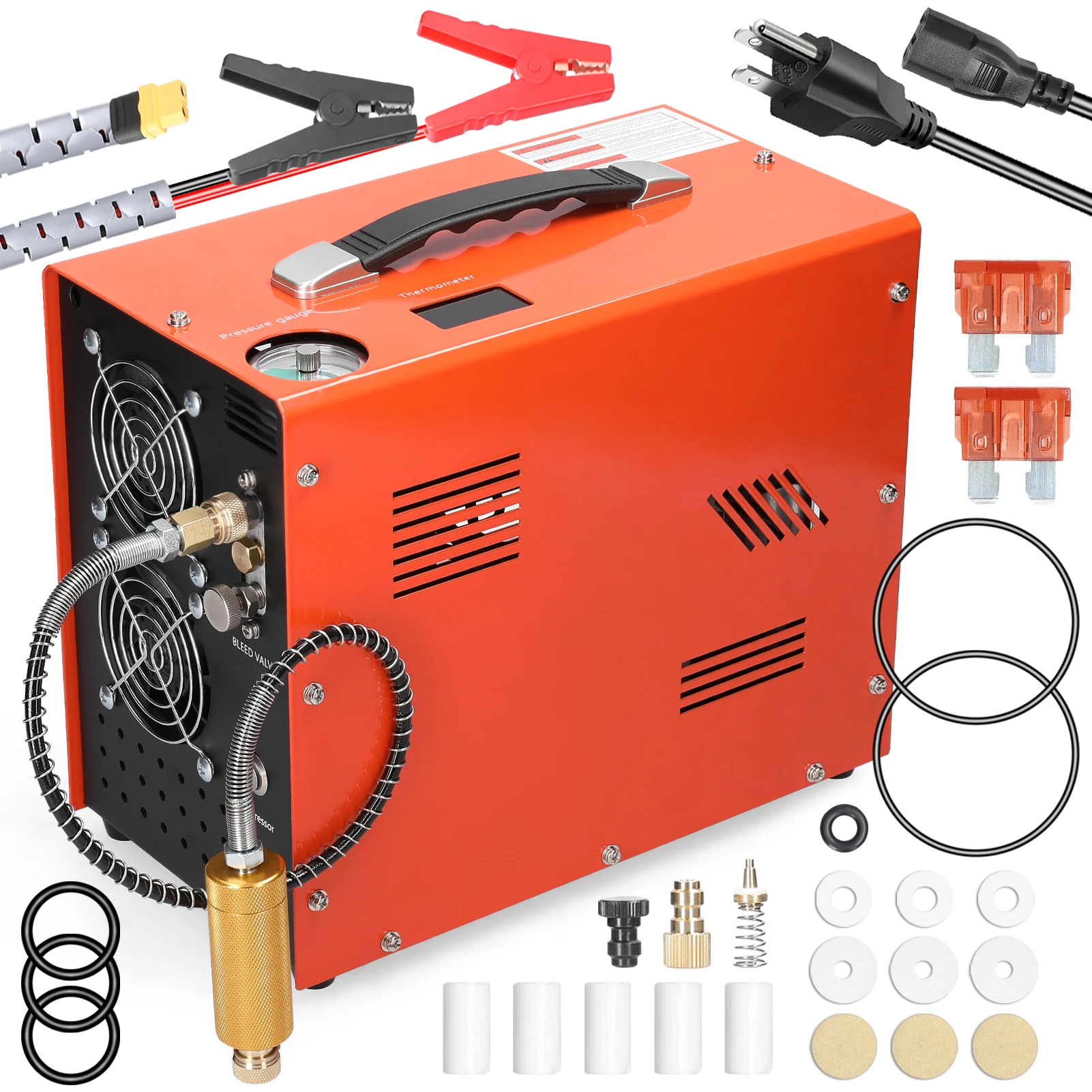 Compresor-de-aire-el-ctrico-de-alta-presi-n-dispositivo-con-bar-metro ...