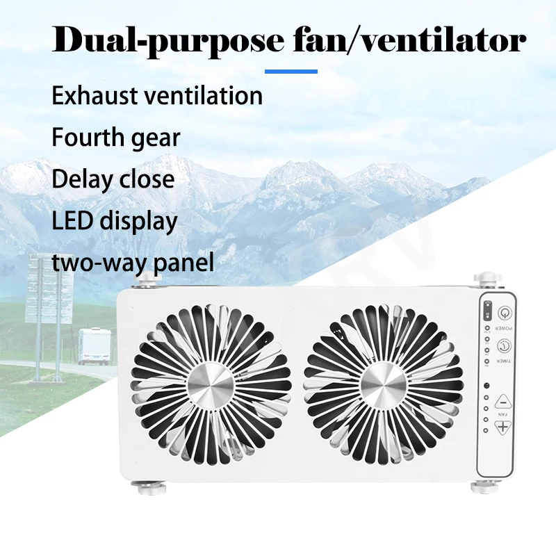 Silent Roof Fan 12V DC 140mm Fourth gear exhaust heat dissipation ...