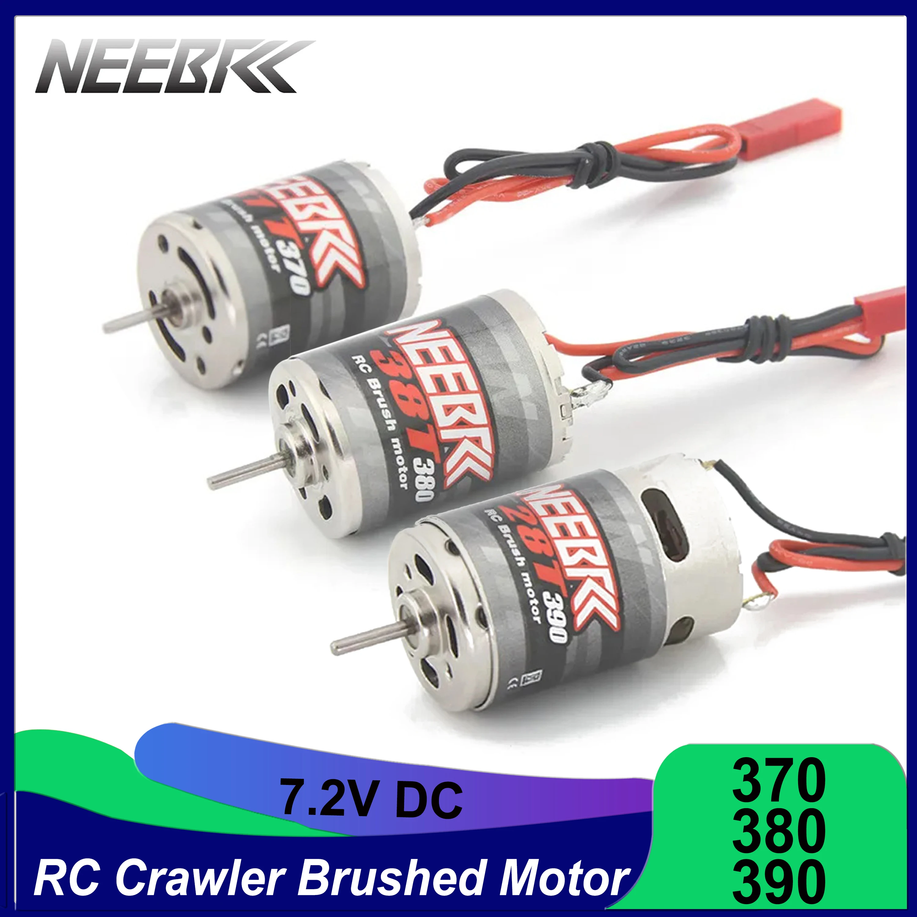 RC-Crawler-370-380-390-Stainless-Steel-JST-Brushed-Motor-for-1-10-1-12 ...