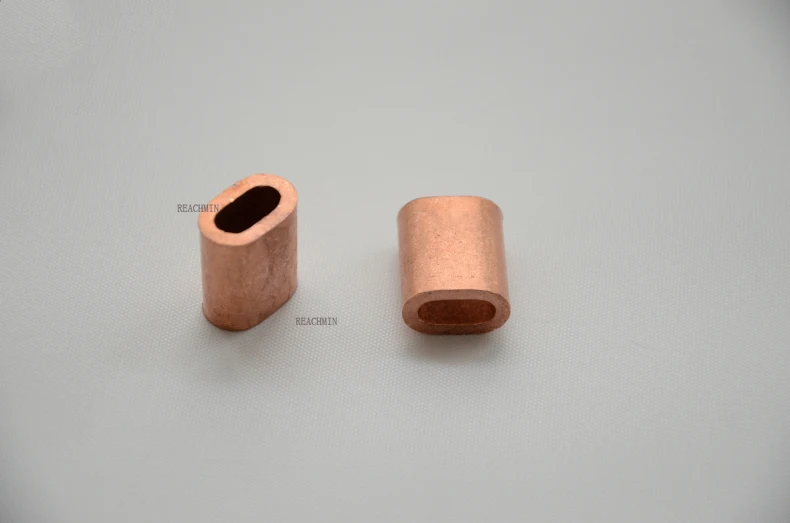 50PCS/LOT Dia.3MM Copper Oval Clips Wire Rope Clamps Copper Ferrules ...