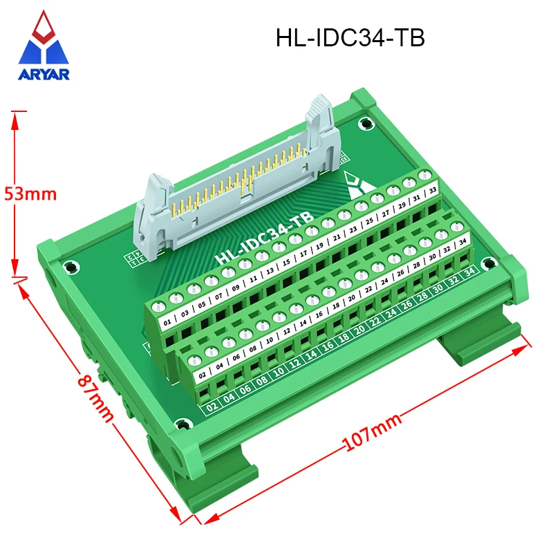 IDC34-IDC-Calbe-IDC34-Turn-Terminal-Block-Breakout-Board-IDC40-Data ...