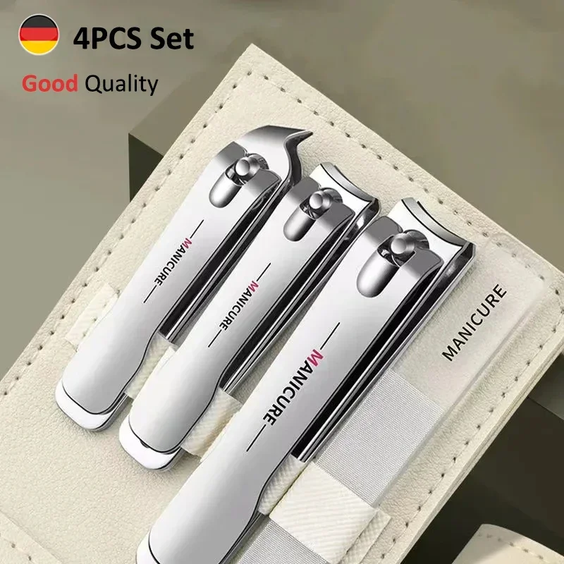 Ouriner-Nail-Clippers-Set-4-PCs-with-Rotating-Leather-Bag-Professional ...