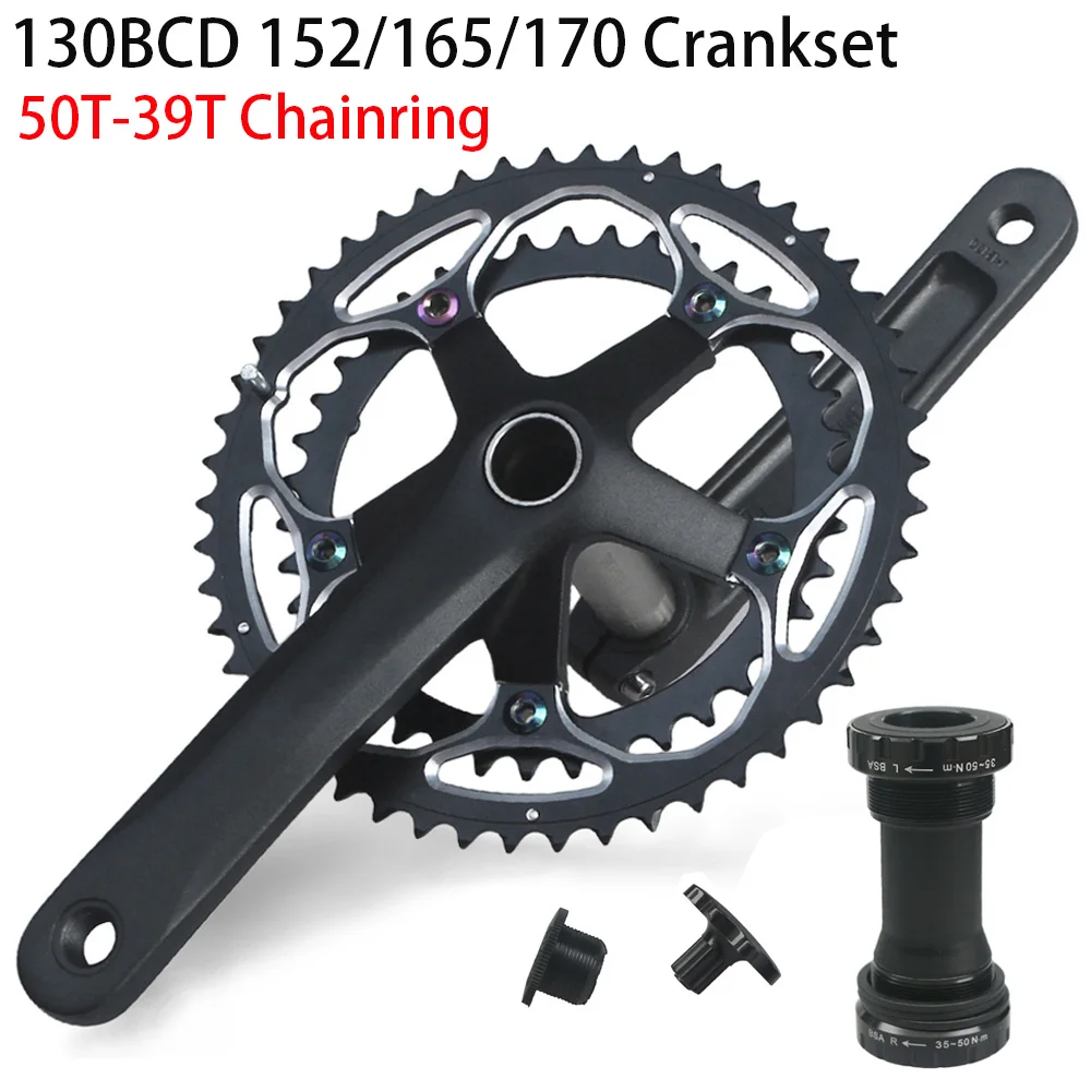 130 BCD Crankset 2*10/11 Speed Road Bike Double Sprockets 50T/39T ...