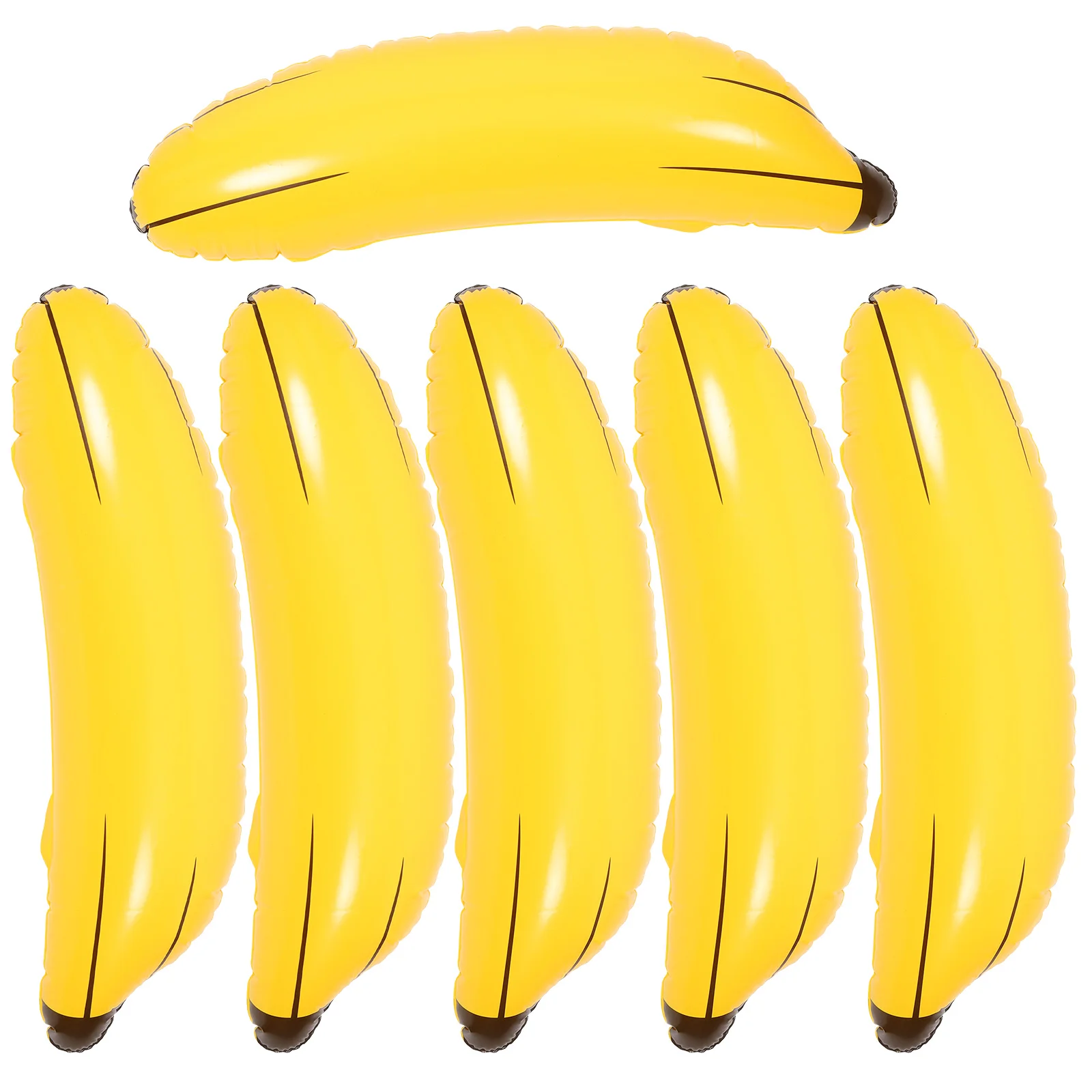 6 Pcs Inflatable Banana Toys Yellow Color Photo Props Balloon ...