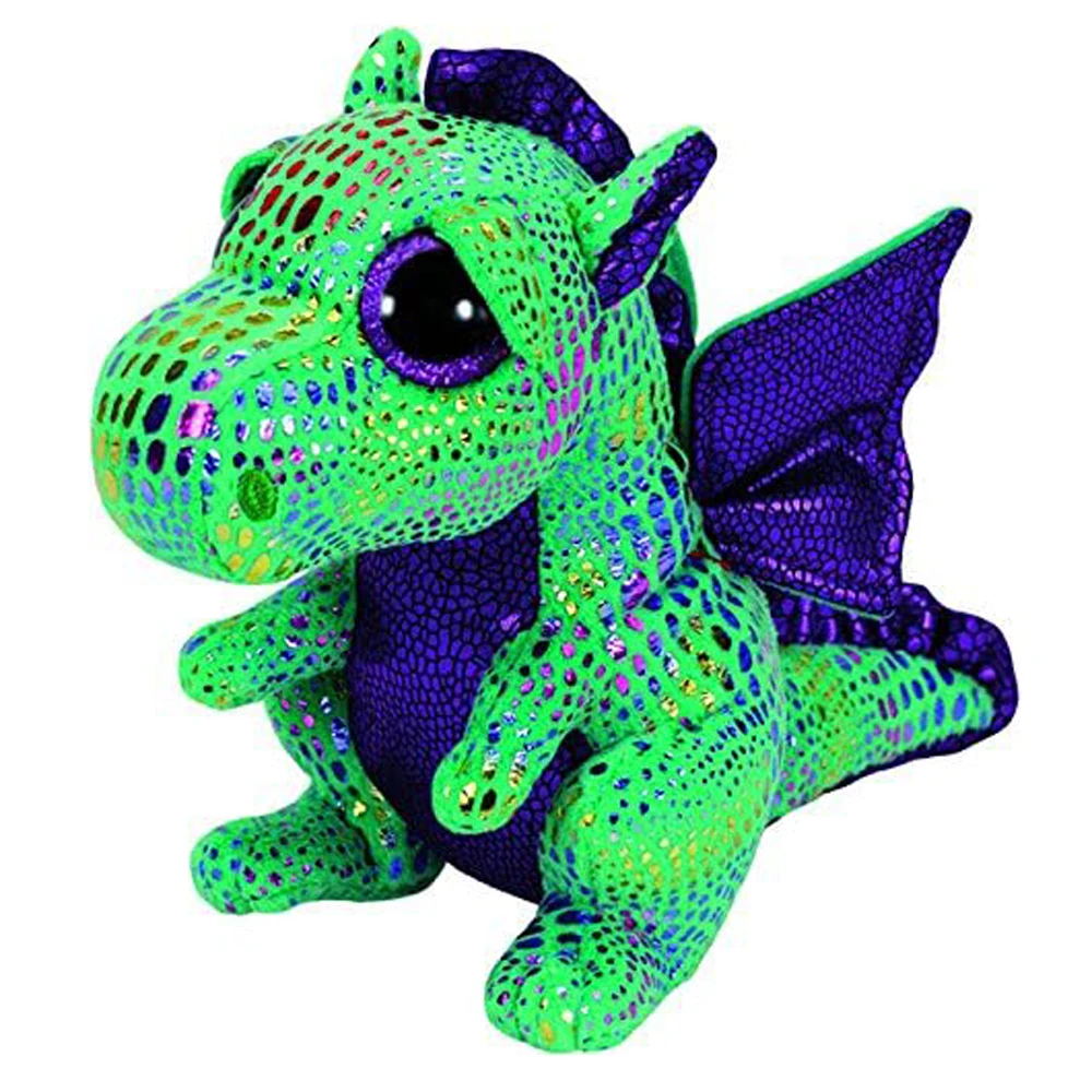 Ty Beanie Boos 15cm brinquedo de pelúcia Cinder The Green Dragon Doll ...